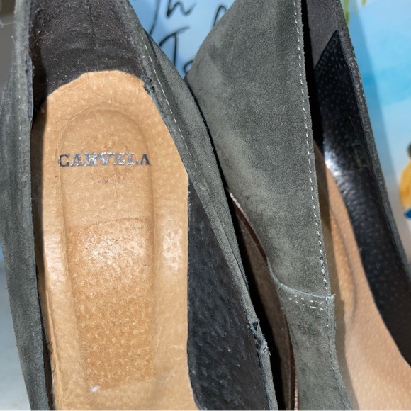 Carvela | Shoes | Carvela Grey Olivetan Leather Wedge Pump Woman Shoes ...